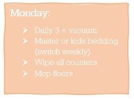 Daily Cleaning Schedule - the best way to clean! - The Caffeinated Mom
