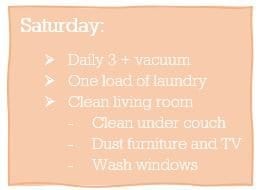 Daily Cleaning Schedule - the best way to clean! - The Caffeinated Mom